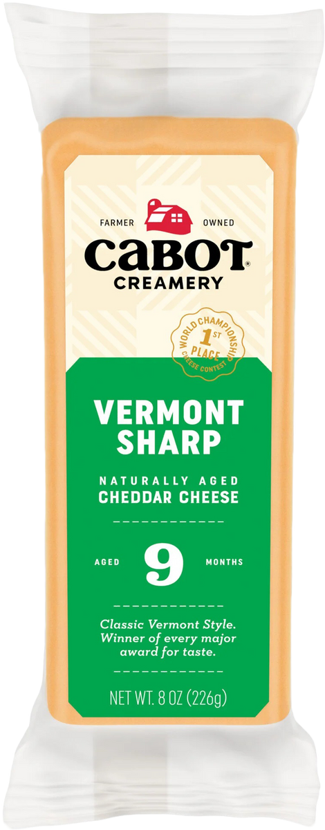 VERMONT SHARP YELLOW CHEDDAR PARCHMENT BAR – Daniel Foods Corp