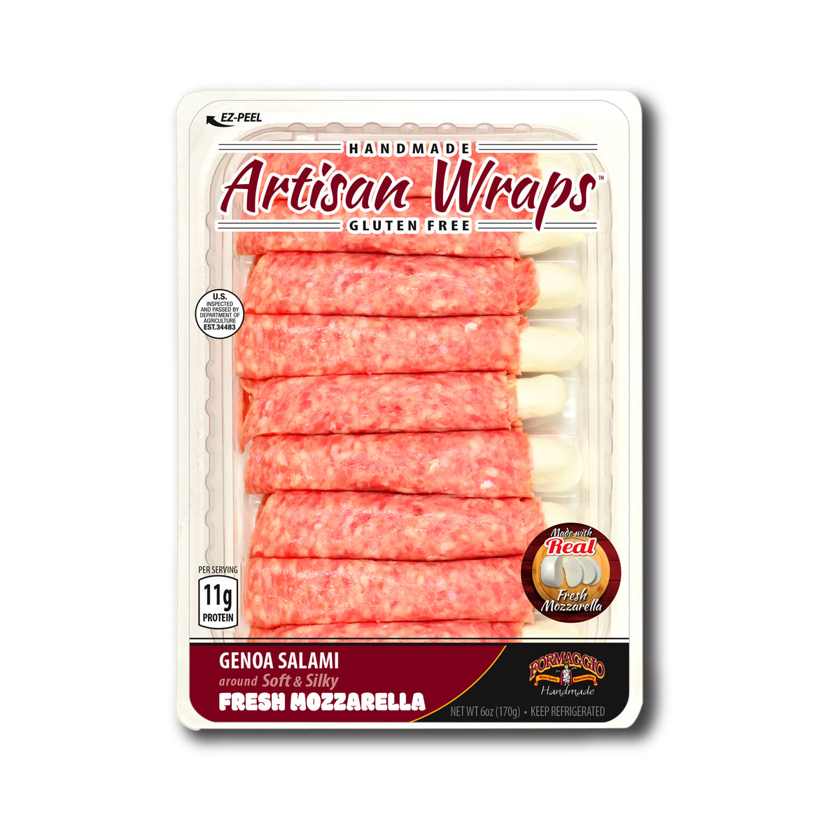 FRESH SOFT & SILKY MOZZARELLA WRAPPED IN GENOA SALAMI – Daniel Foods Corp