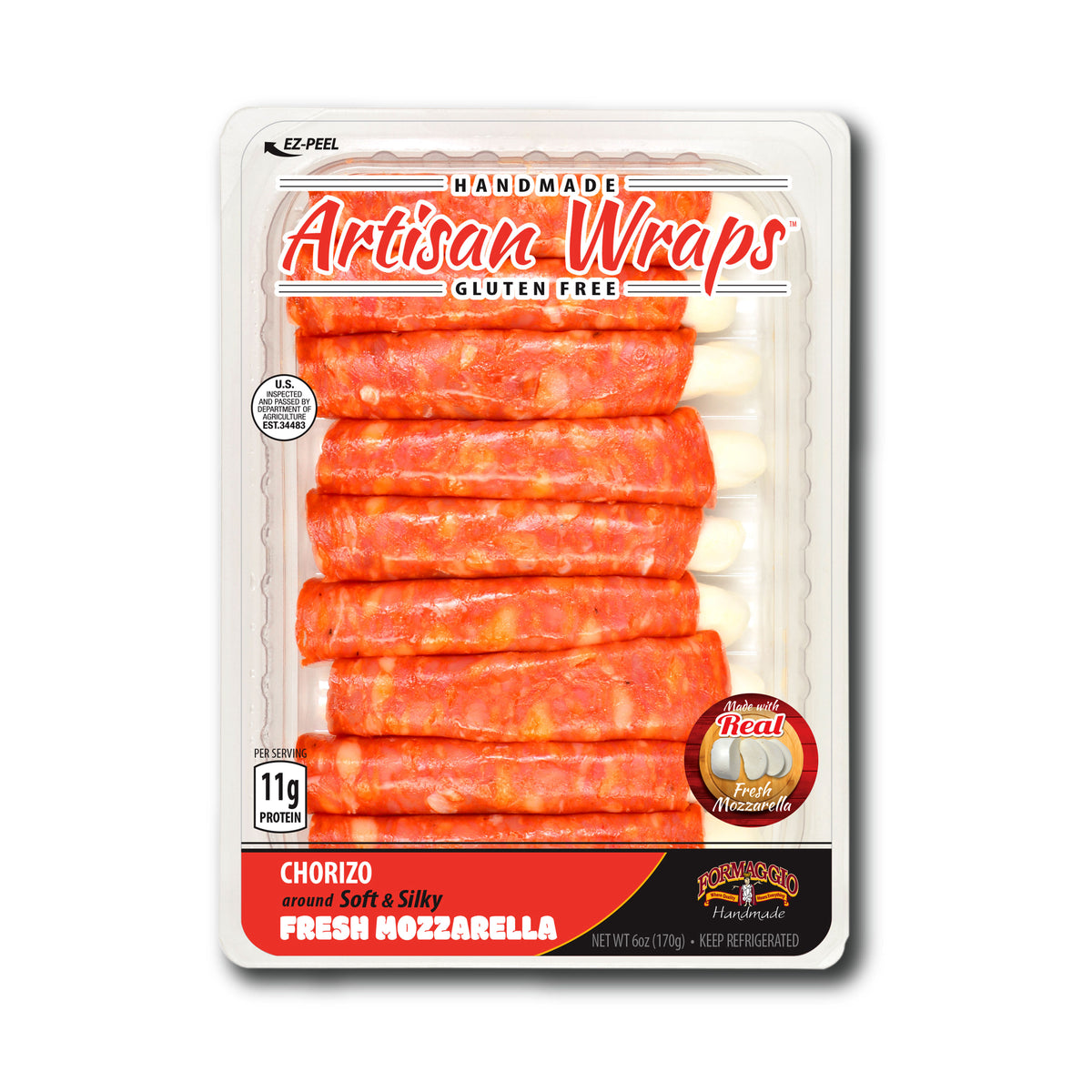 FRESH SOFT & SILKY MOZZARELLA WRAPPED IN HARD CHORIZO – Daniel Foods Corp